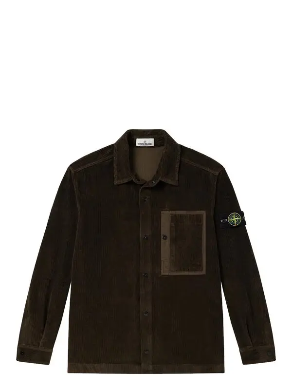 Stone Island Organic Cotton Corduroy Jacket - Brown