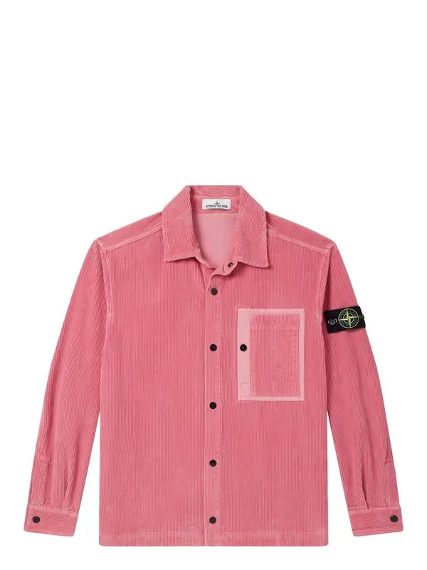 Stone Island Organic Cotton-corduroy 800 Overshirt - Pink