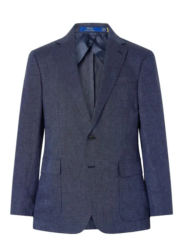 Polo Ralph Lauren Linen And Wool-blend Blazer - Blue