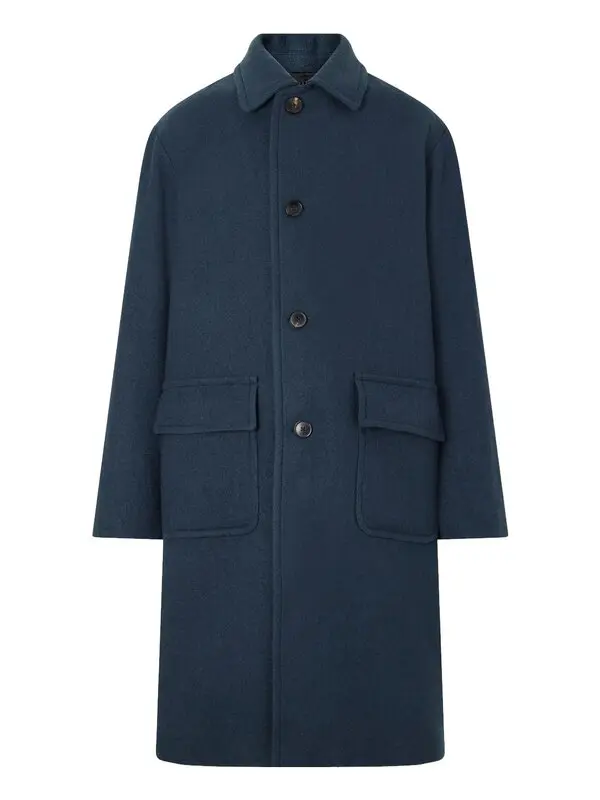 Dries Van Noten Oversized Wool Coat - Blue