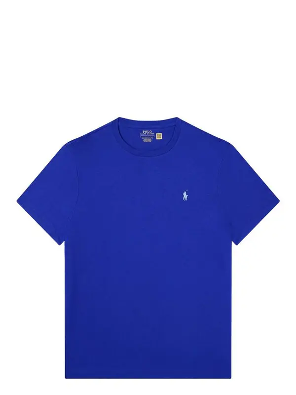 Polo Ralph Lauren Logo-embroidered Cotton-jersey T-shirt - Blue