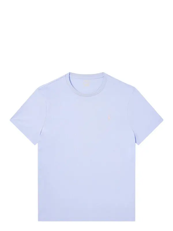 Polo Ralph Lauren Logo-embroidered Cotton-jersey T-shirt - Blue