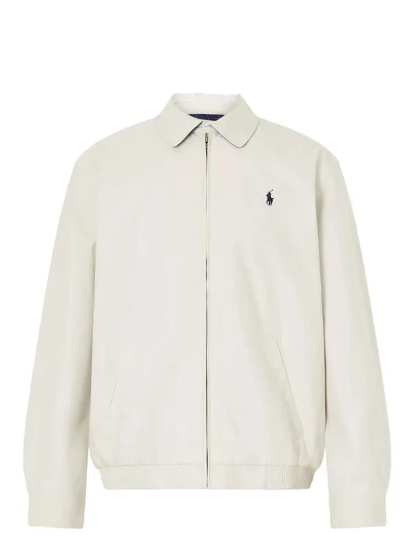 Polo Ralph Lauren Logo Embroidered Shell Jacket - Ecru