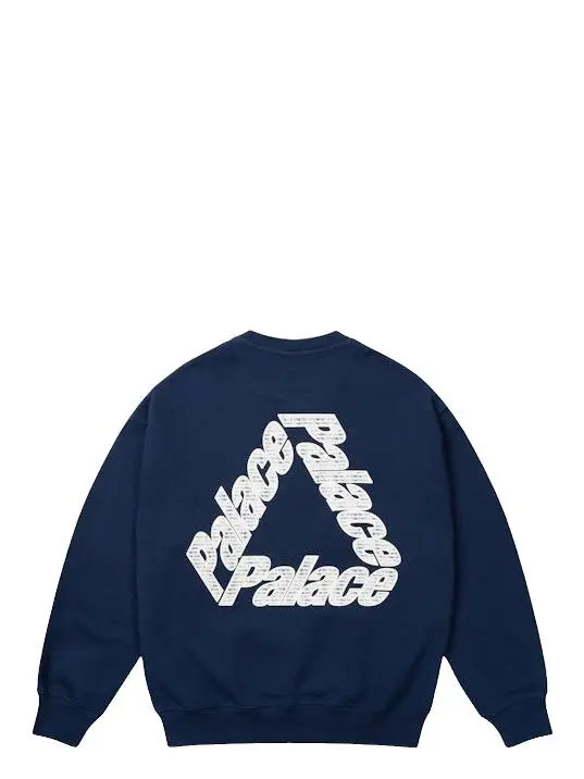 PALACE P3 Chain Puff Crew - Navy Blue