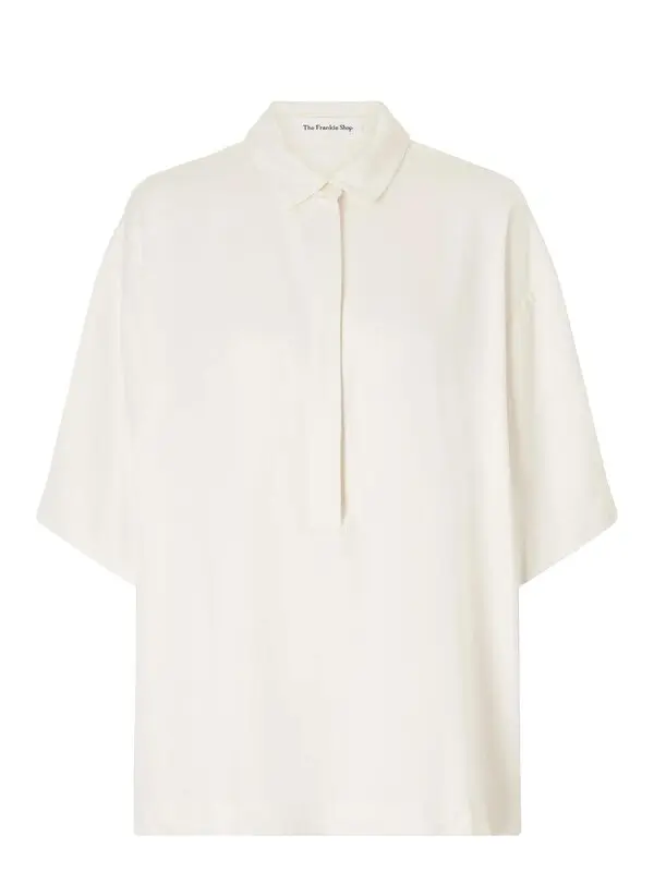 THE FRANKIE SHOP Eda Cady Polo Shirt - Ivory