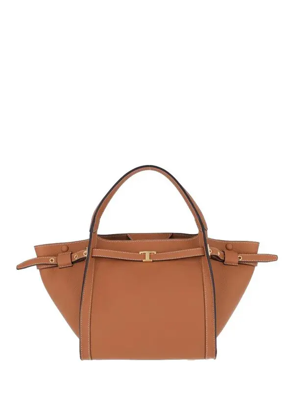 TOD'S T Signature Small Tote Bag - Brown