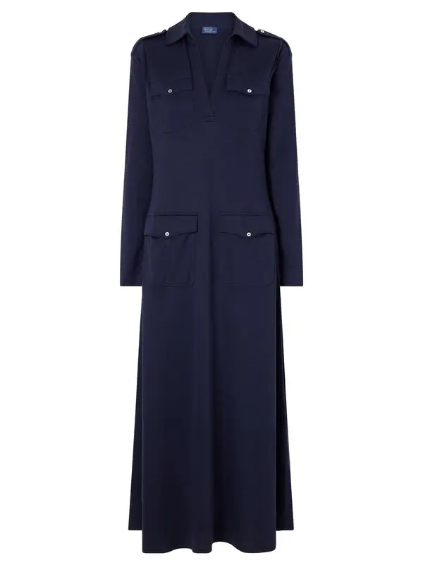 Polo Ralph Lauren Stretch-jersey Midi Dress - Navy