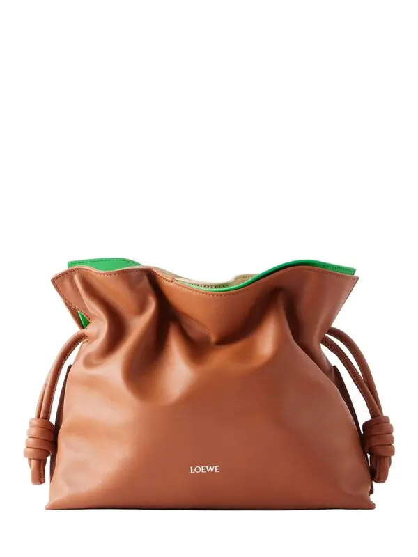 Loewe Flamenco Layers Medium Clutch - Tan