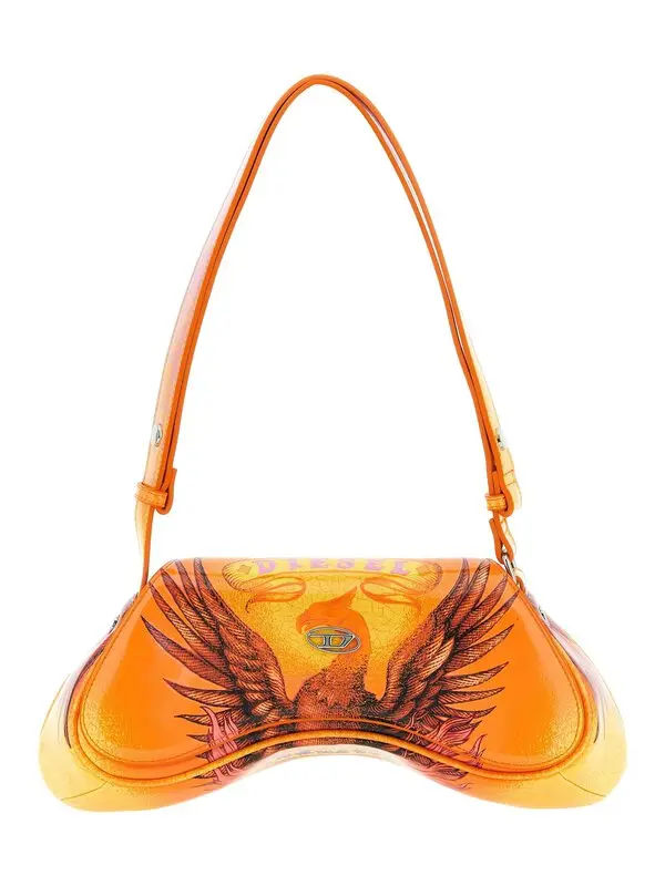 DIESEL® Play' Graphic Print Crossbody Bag - Orange