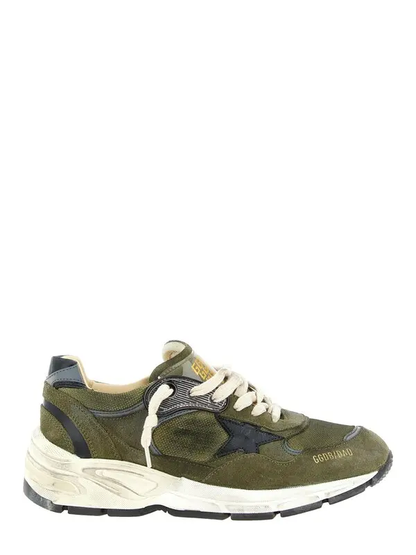 GOLDEN GOOSE Running Dad" Sneakers With Suede And Mesh Upper - Green