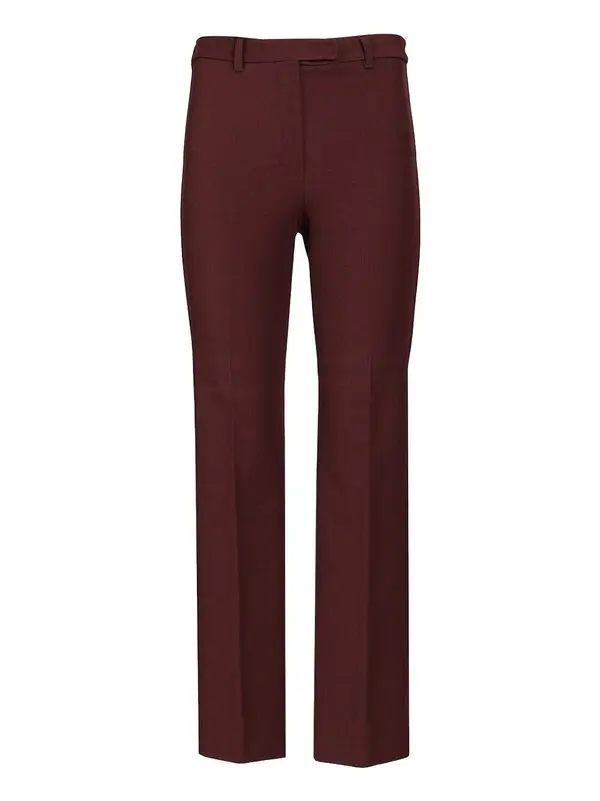Max Mara Stretch Cotton Blend High-waisted Trousers - Multicolor