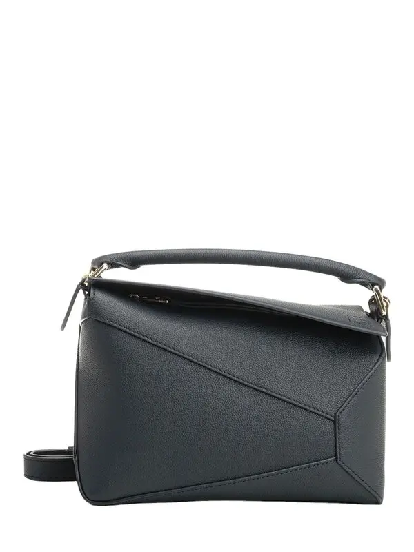 Loewe Small Puzzle Edge Bag In Soft Grained Calfskin - Blue