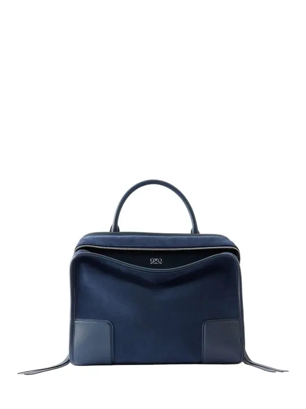 Loewe Amazona Suede Tote - Navy