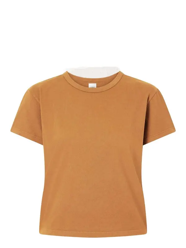 LESET The Margo Cotton-jersey T-shirt - Camel