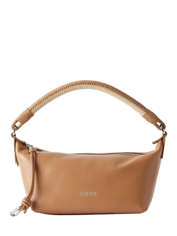 Loewe Cala Leather Shoulder Bag - Camel