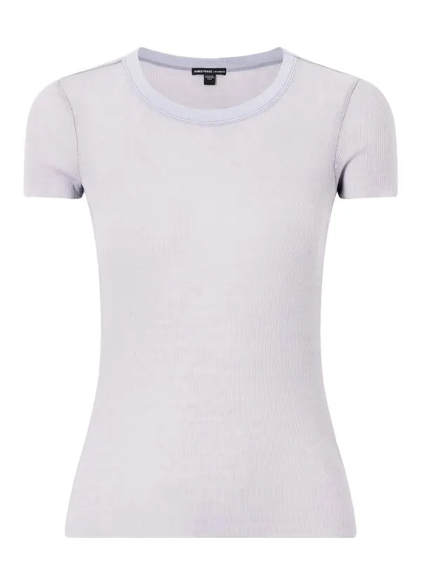 JAMES PERSE Ribbed Cotton And Cashmere-blend T-shirt - Gray