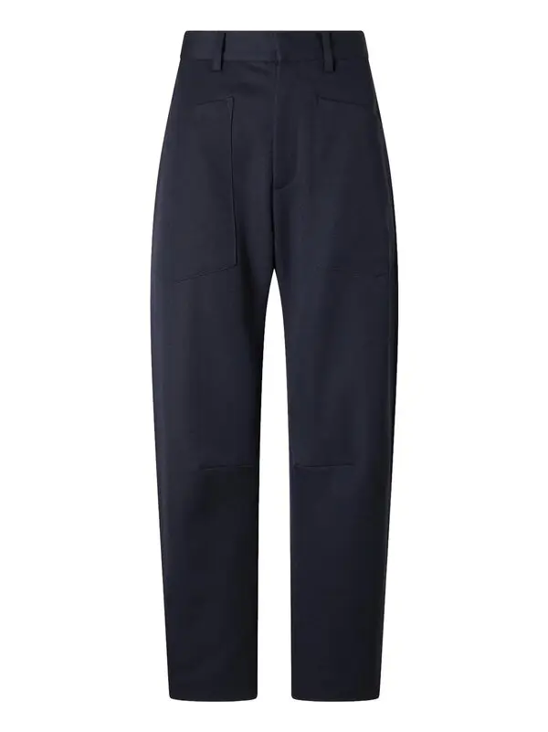 NILI LOTAN Shon" Wool-gabardine Straight-leg Pants - Blue