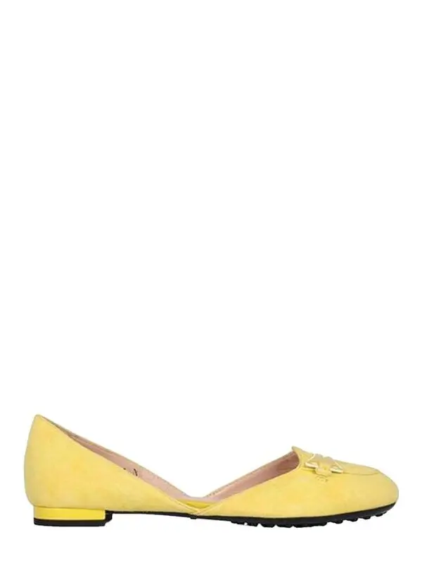 TOD'S Logo Flat Shoes - Yellow