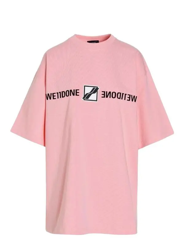 We11Done Logo Print Short-sleeved T-shirt - Pink
