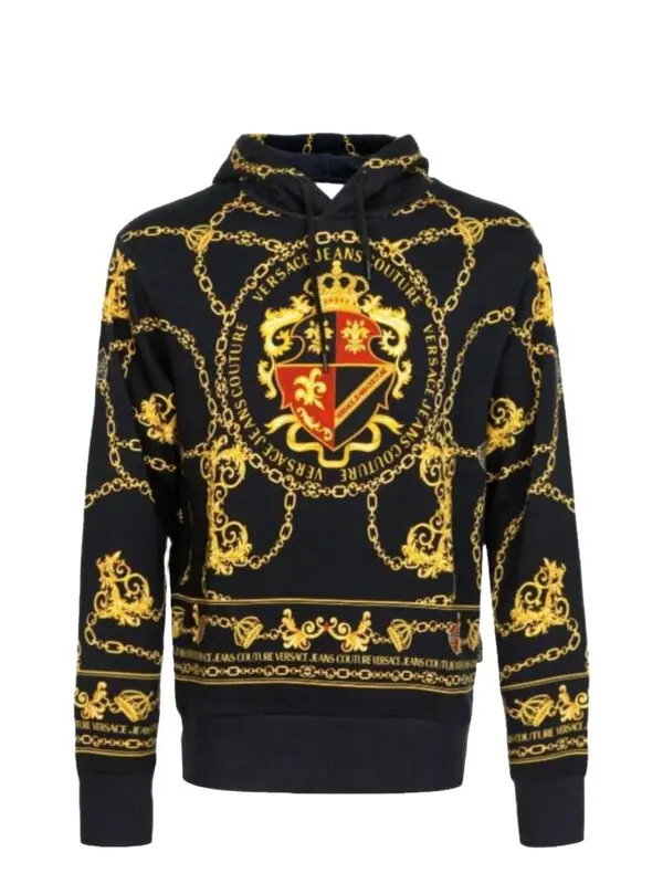 Versace Printed Hoodie - Black