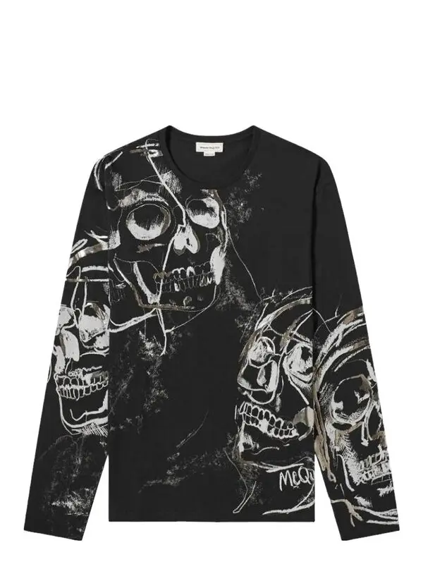 Alexander McQueen Skull Print T-shirt - Black