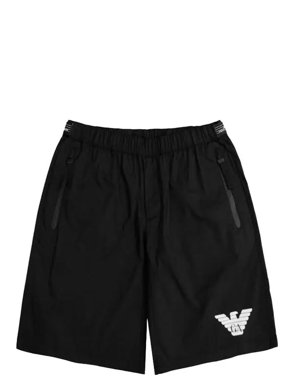 Emporio Armani Logo Casual Shorts - Black