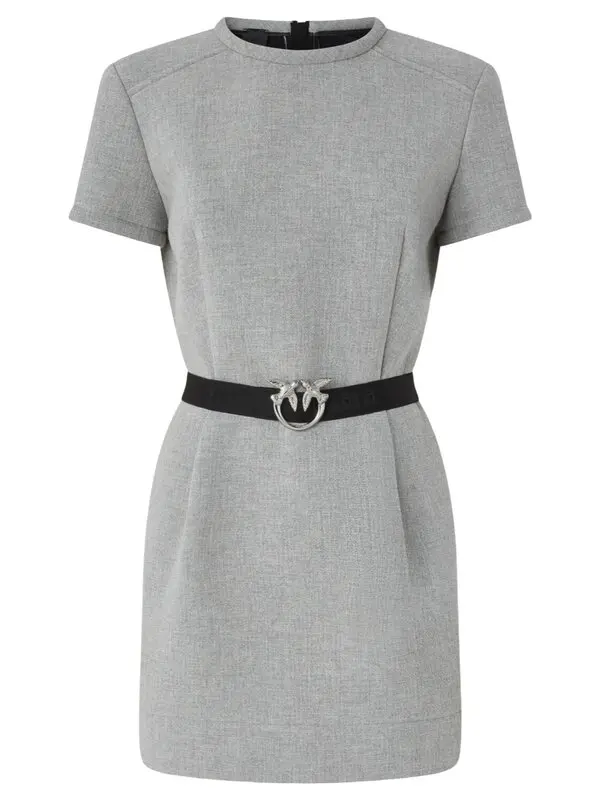 Pinko Belted Mini Dress - Gray