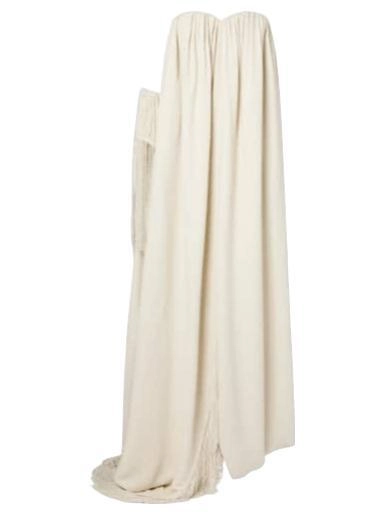 Calvin Klein Vicky Fringed Gathered Gown - White