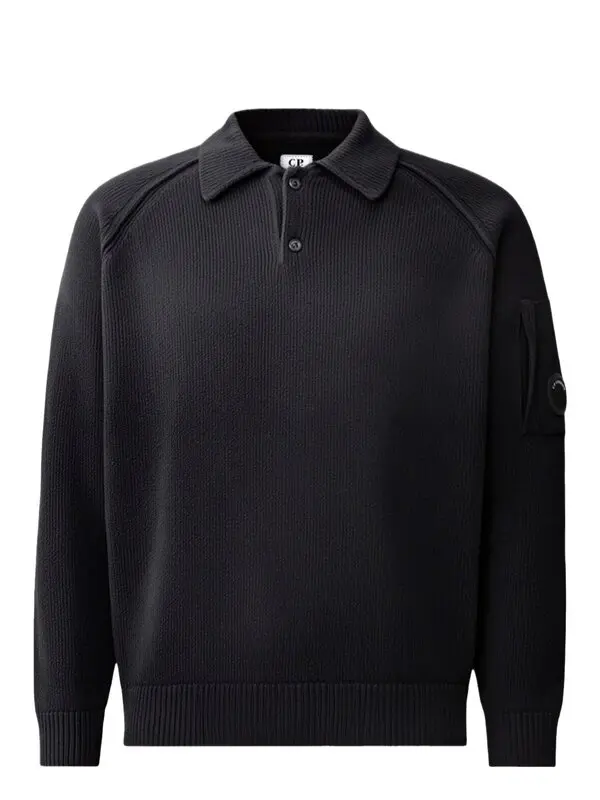 C.P. COMPANY Lens-detail Polo Shirt - Navy Blue