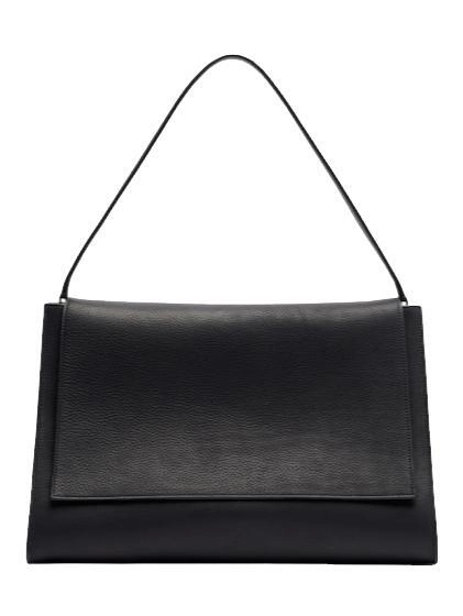 Nour Hammour Amal Leather Shoulder Bag - Black
