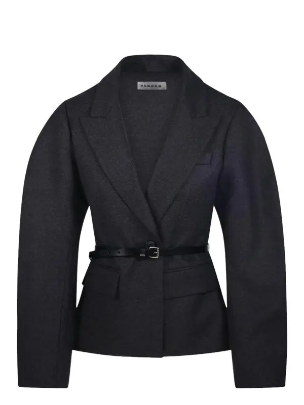 P.a.r.o.s.h Belted Blazer - Black