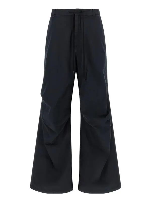 MAISON MARGIELA Wide Leg Pants With Signature Stitching - Black