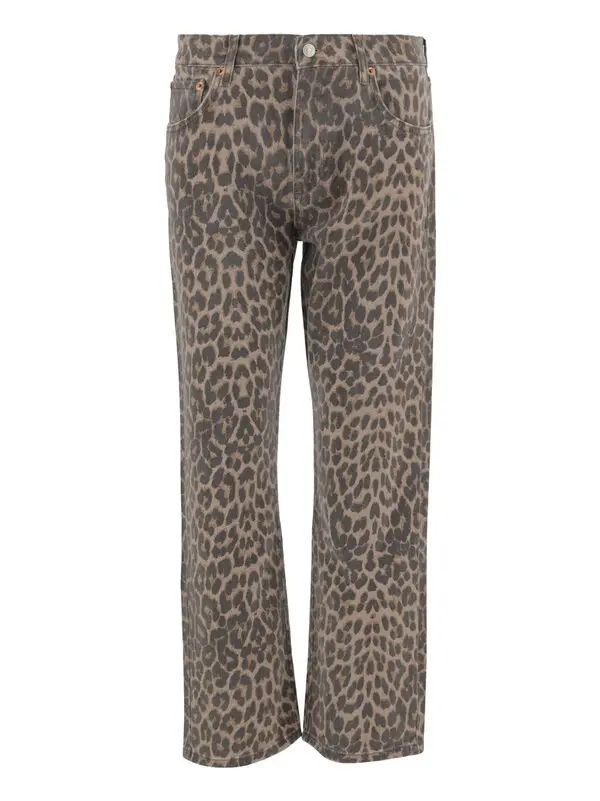RE/DONE Straight-leg Jeans - Leopard