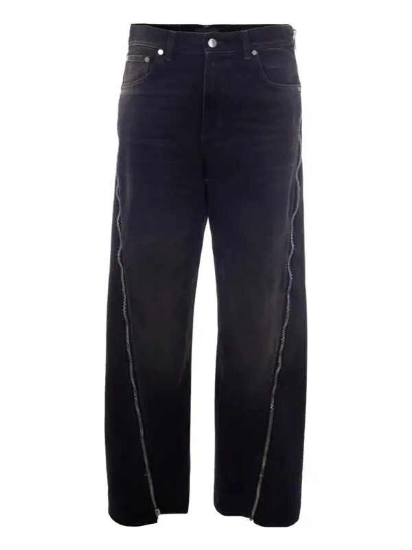 HAIKURE Zip-detailed Straight-leg Jeans - Black
