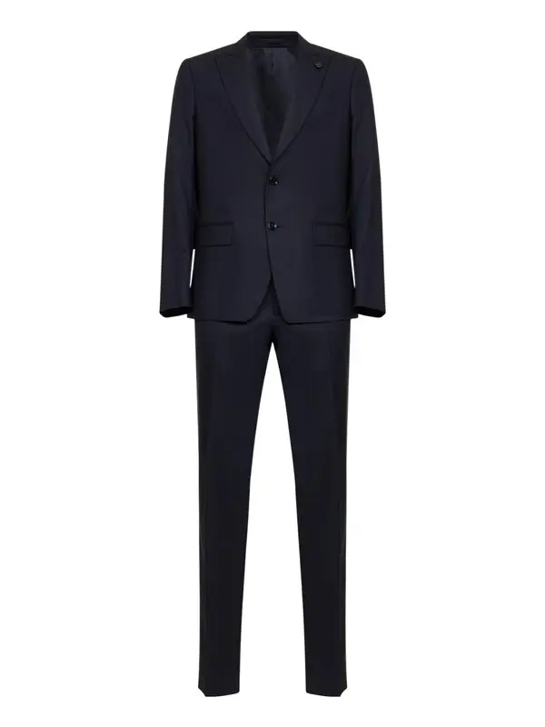 LARDINI Single-breasted Two-piece Suit - Black