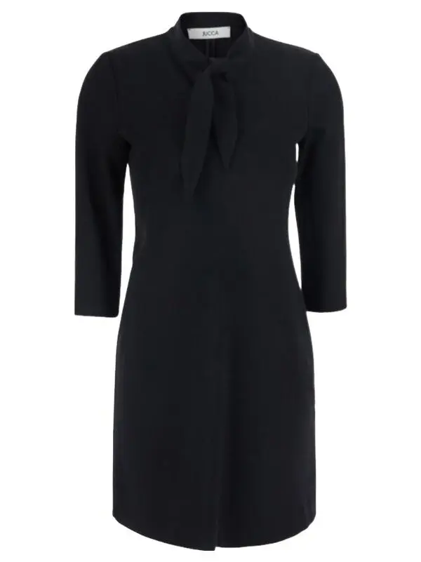 JUCCA Tech Fabric Dress With Knot Detail - Black
