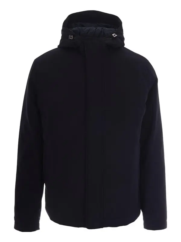 Herno Long Sleeve Hooded Casual Jacket - Regular Blue