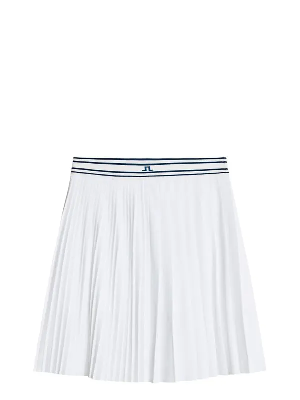 J. Lindeberg Pleated Midi Skirt With Integrated Shorts - White