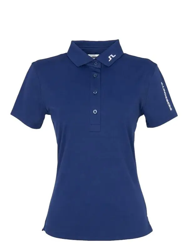 J. Lindeberg Short Sleeve Collared Polo Shirt - Blue