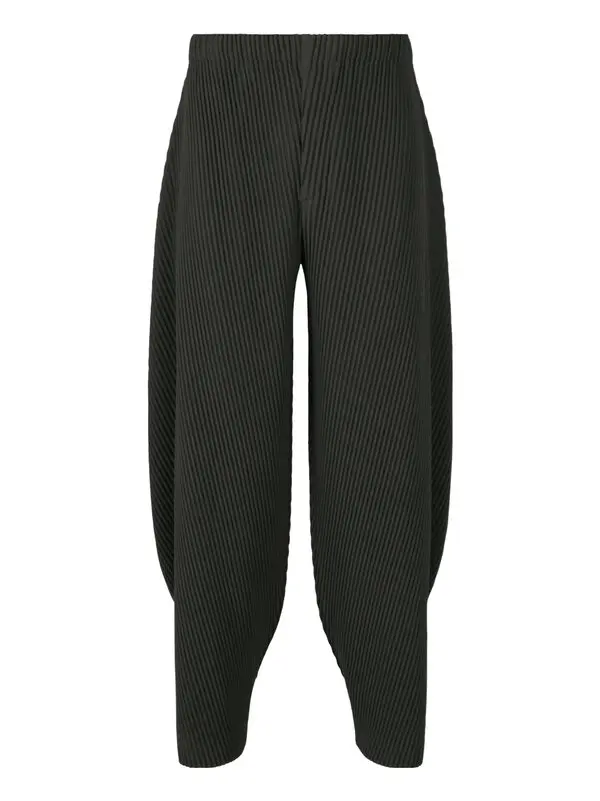 Issey Miyake Homme Plissé Pleated Casual Pants - Black