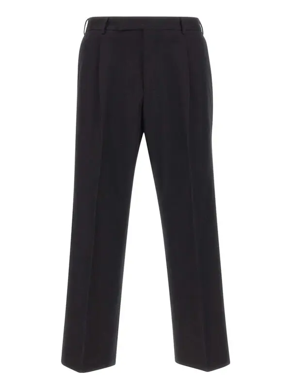PT TORINO Tailored Pleated Trousers - Black