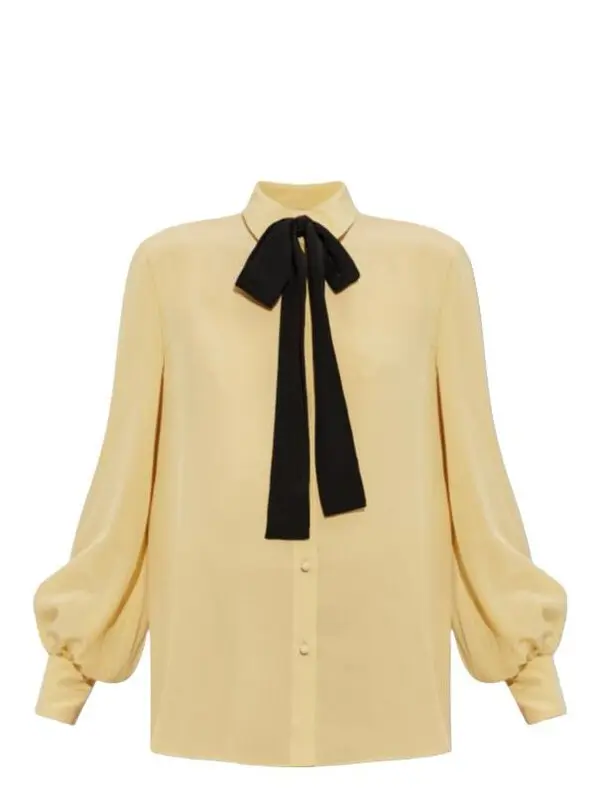 Valentino Garavani Tie Neck Shirt - Nude