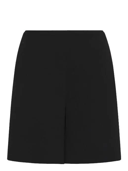 Marella Envers Satin High-waisted Shorts - Black