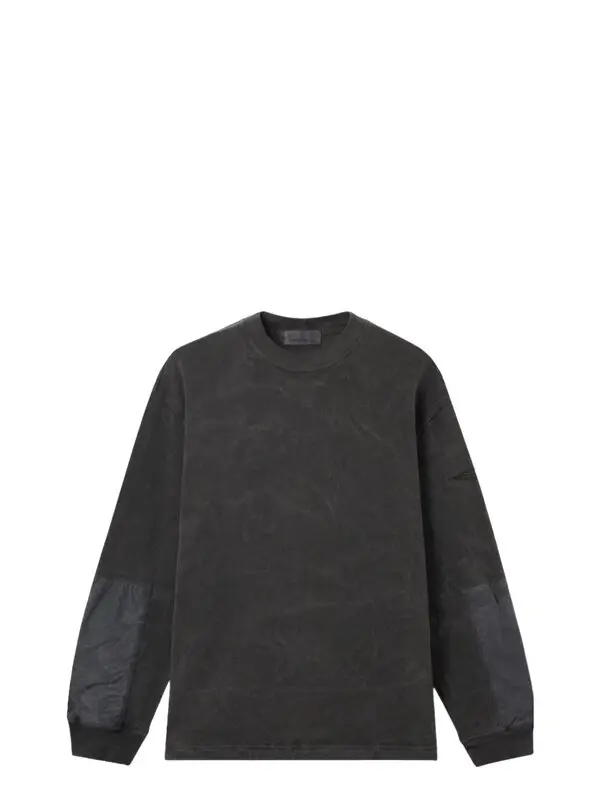 Stone Island Oversized Crewneck Sweatshirt With Contrast Panels - Black