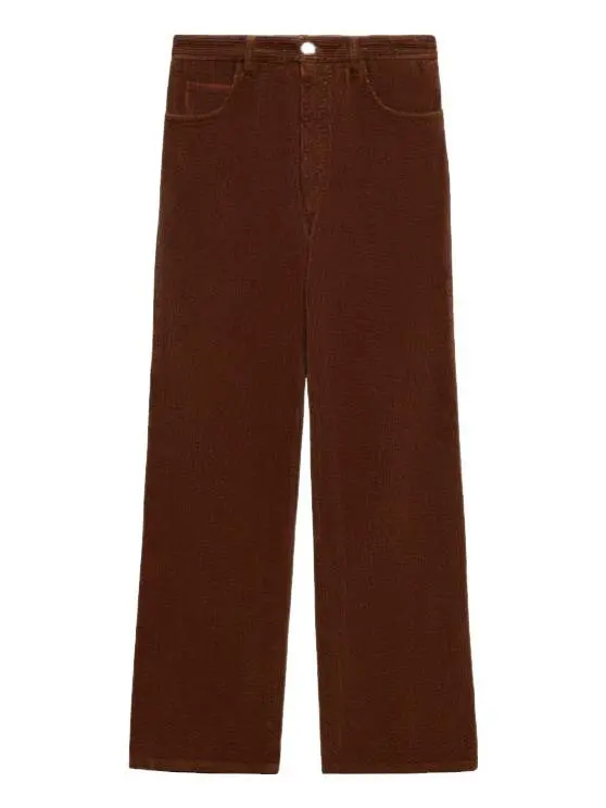 Marni Corduroy Flared Trousers - Brown