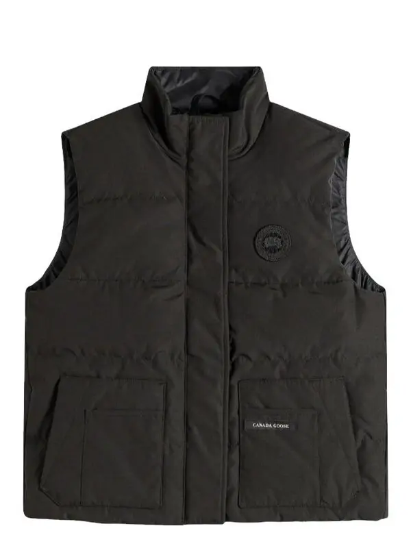 Canada Goose Sleeveless Stand Collar Puffer Jacket - Black