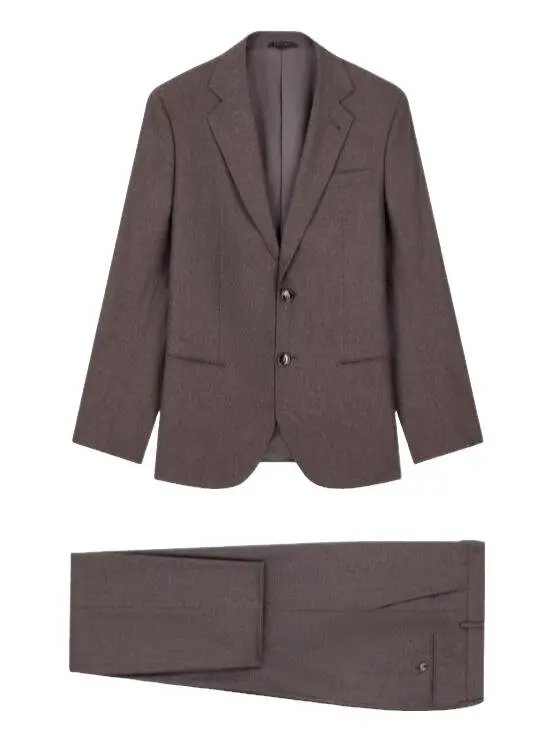 Giorgio Armani Two Button Suit - Brown