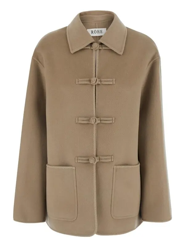 RÓHE Toggle-fastening Patch-pocket Jacket - Brown
