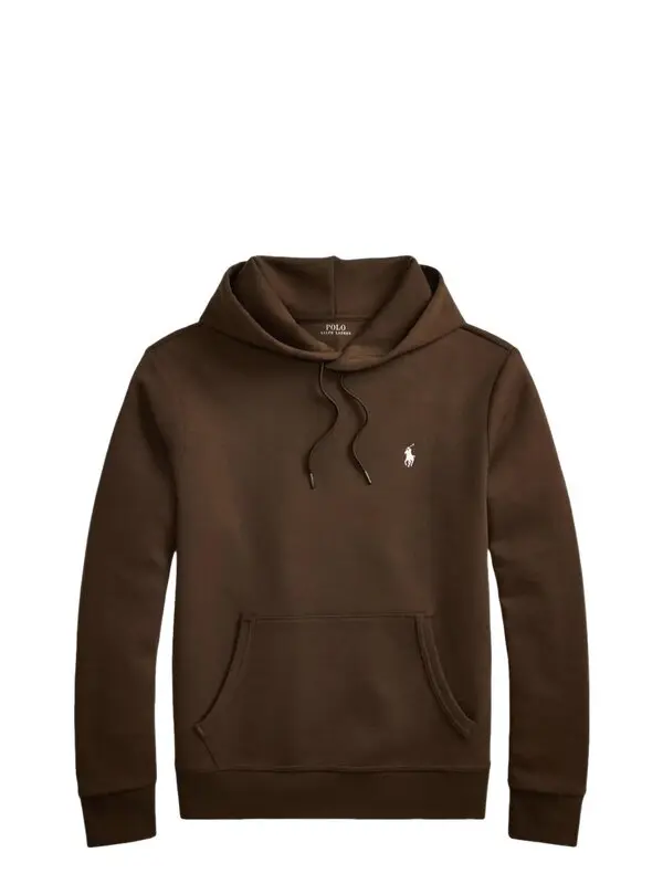 Polo Ralph Lauren Double-knit Hoodie With Embroidered Pony - Brown