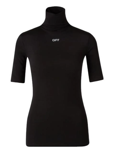 Off-White Mock Neck T-shirt - Black